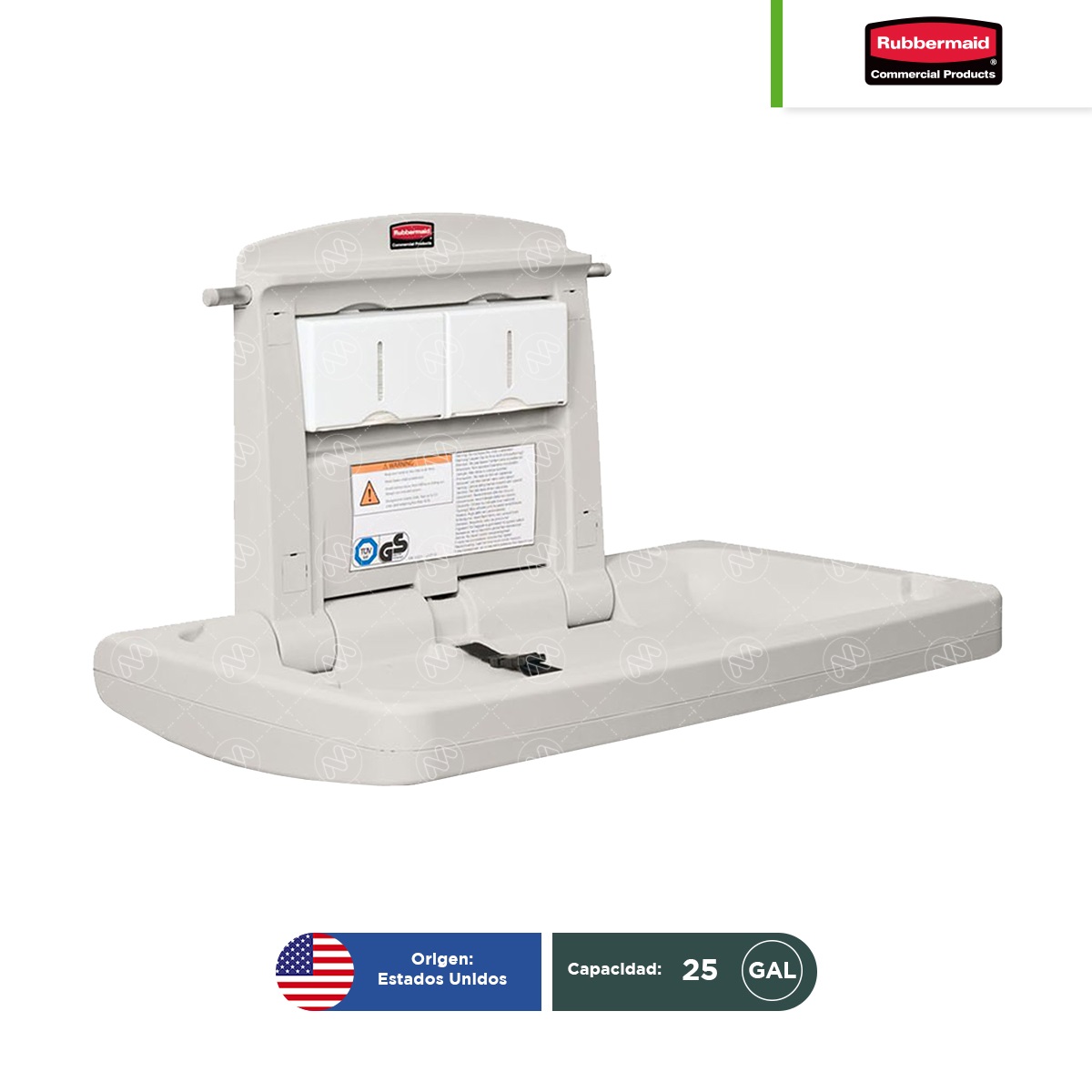 Cambiador de pañales horizontal Rubbermaid – Regiobin